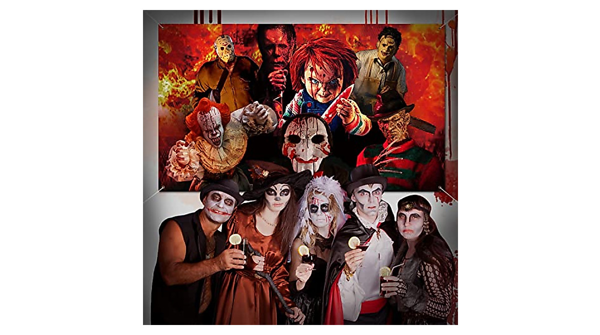 Horror Movie Character Backdrop - Perfect for Halloween & Birthdays