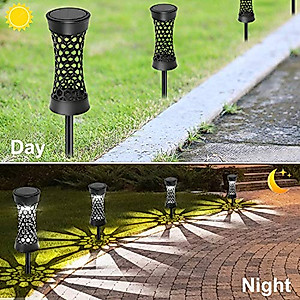 Bebrant Solar Lights Outdoor, Upgraded Solar Pathway Lights Outdoor with IP65 Waterproof & Longer Working Time Solar Landscape Lighting Solar Garden Lights Auto ON/Off for Yard Walkway Patio (4 Pack)