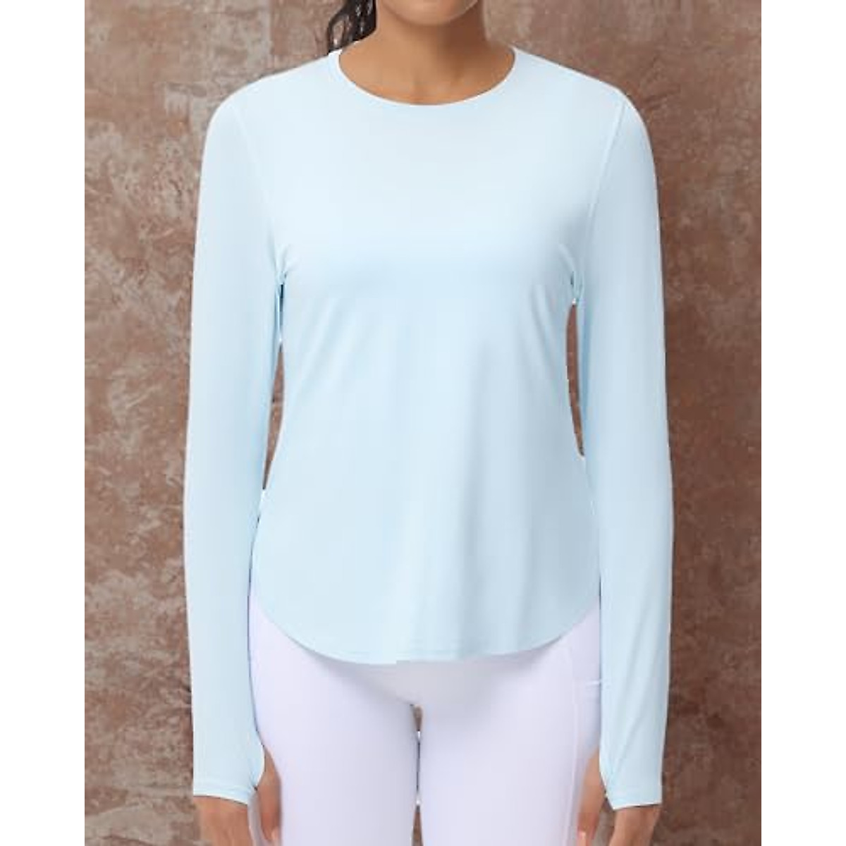 Dragon Fit Womens Lightweight Workout Shirts Slim Fit Long Sleeve Yoga Tops with Thumb Hole