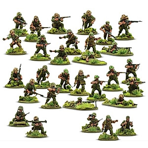 Blot Action US Marines Pacific Theater 1:56 WWII Military Wargaming Figures Plastic Model Kit