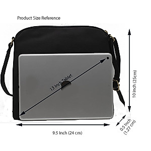 Amaze Medium Crossbody Bag for Women | Shoulder Handbags for Women with Multiple Compartments | PU Leather (Black)