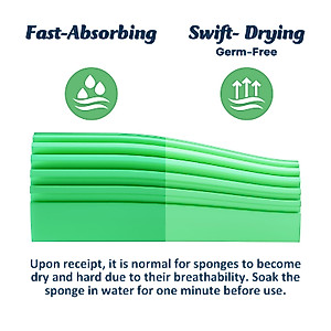 DOCHARD Damp Cleaning Sponge Duster, 4-Pack Squishy Wet Reusable Non Scratch Sponges kitchen, Super Absorbent Sponge with Ridges for Household or Car - Grey