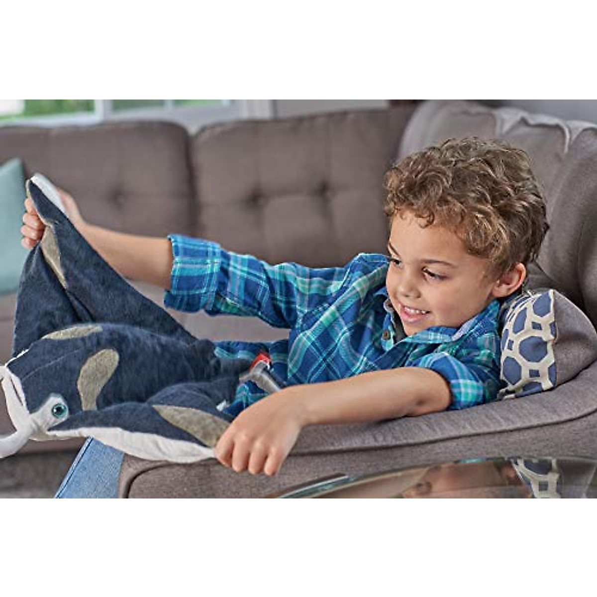 Wild Republic Manta Ray Cuddlekins, Stuffed Animal, 12 inches, Gift for Kids, Plush Toy, Fill is Spun Recycled Water Bottles (22475)