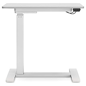 Signature Design by Ashley Lynxtyn Adjustable Height Side Desk, 28"W x 16"D x 26/41"H, Black
