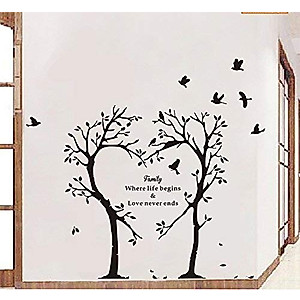 BooDecal Nature Series Heart Tree Quote Wall Decal Mural Sticker Decor for Nursery Bedroom Living Room 39 inches x 35 inches
