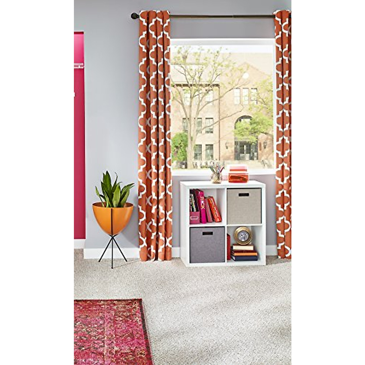 ClosetMaid 4 Cube Storage Shelf Organizer Bookshelf with Back Panel, Easy Assembly, Wood, White Finish