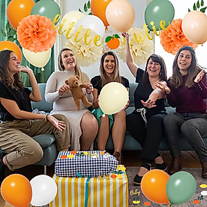 Little Cutie Baby Shower Decorations Orange Yellow Balloons Garland Arch Kit Orange Scatter Confetti Table Decorations Little Cutie Banner for Gender Reveal Little Cutie Tangerine Birthday Party Decor