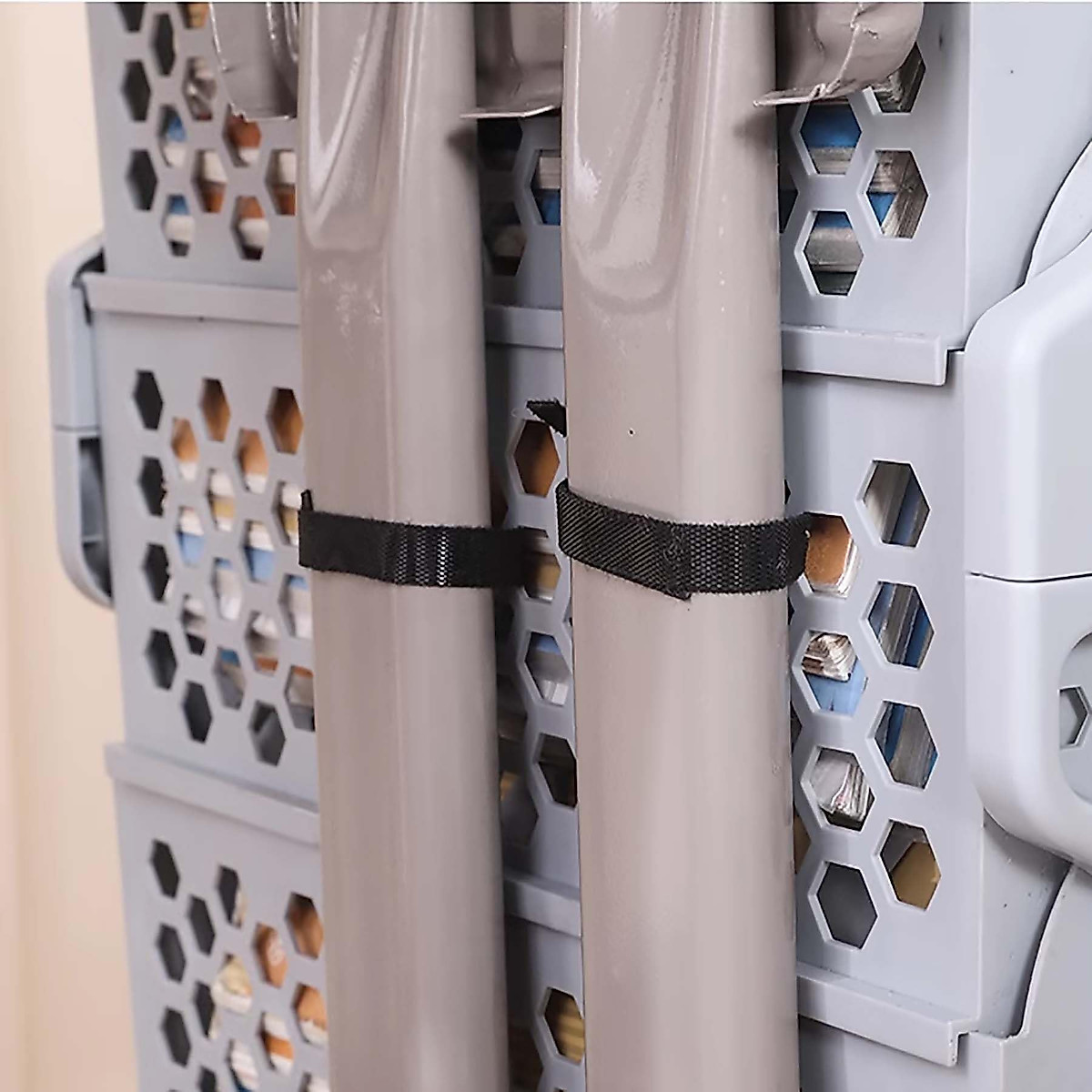 Atkits Rolling Book Shelf Organizer 6 Tier Movable Bookshelf Cart Magazine Rack Book Carts with Wheels for Bedroom Living Room Home School,Gray