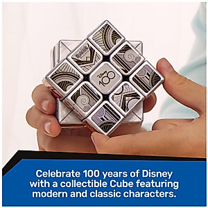 Rubik’s Cube, Disney 100th Anniversary Metallic Platinum 3x3 Cube, Fidget Toys Adults, Mickey Mouse Toys, Disney Toys for Adults & Kids Ages 8+