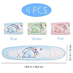 EXCEART 4pcs Baby Belly Binder Cartoon Umbilical Cord Band Navel Band Abdominal Binder Wrap belly band,hernia belt for Newborn Baby Infant