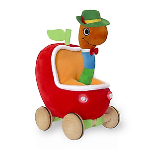 YOTTOY Richard Scarry Collection | Lowly Worm Soft Toy with Busytown Applecar – 2 in 1 Toy