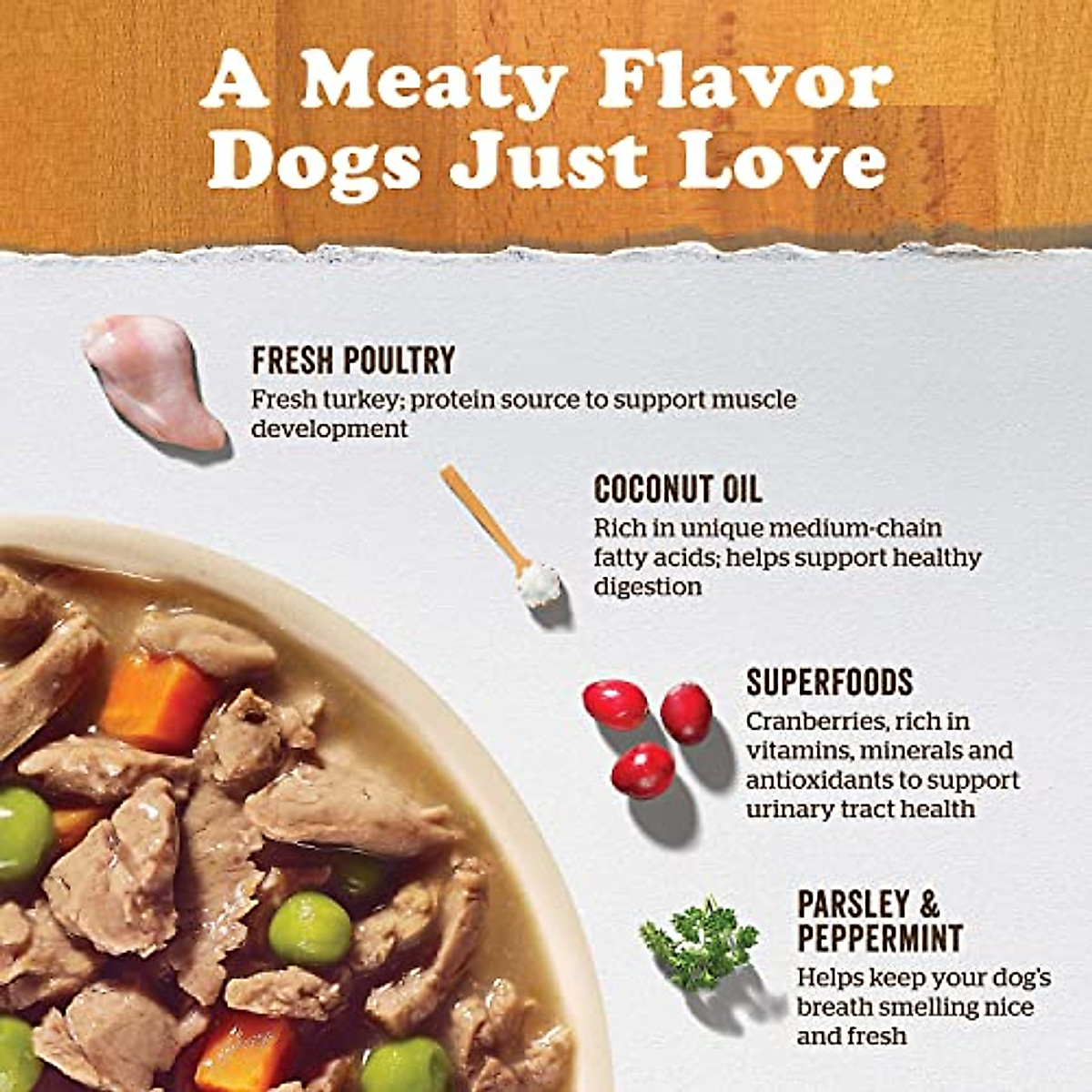 Now Fresh Wet Dog Food - 12.5 oz (12 Ct) - Grain Free Wet Dog Food -Turkey Stew with Bone Broth Recipe - for Small, Medium and Large Breed Dogs