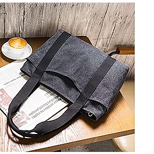 JJDreams Canvas Tote Bag for Women Casual Large School Shoulder Bag Top Handle Shopper Handbag Daily Purse for Women，Grey