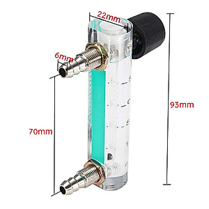 CATSELURRY Flow Meter LZB-6M Oygen Meter 0-1.5 LPM Flowmeter with Control for Detect Oygen Flow for Oygen Air Gas Adjustable