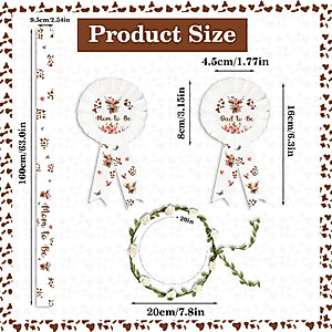 Highland Cow Mom to Be Sash Dad to Be Pin and Flower Crown Headband for Gender Reveals Party Baby Shower Party Favors Decorations for Boys and Girls Pregnancy Props Keepsake