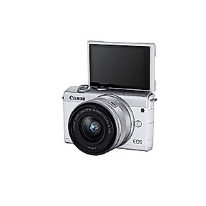 Canon EOS M200 EF-M 15-45mm is STM Kit (White) (Renewed)