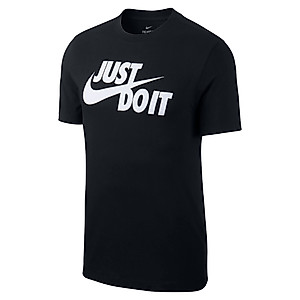 Nike Men's Sportswear Tee Just Do It Swoosh, Black/White, X-Large