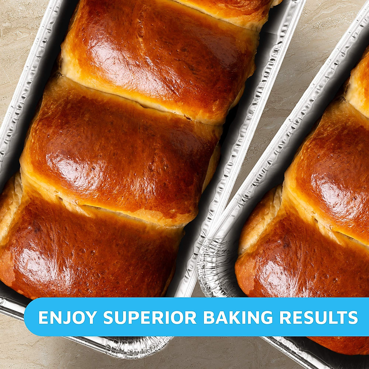 MontoPack Aluminum Mini Disposable Loaf Pans | Deep Half Size 6 x 3.5” Extra Thick Foil Bread Containers for Baking, Food Storage & Takeout | Eco-Friendly & Recyclable | Bulk 100-Pack of 1 Pound Trays