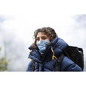 BUFF Adult Polar Neck Gaiter, Headband & Winter Neck Warmer, Ski Mask & Face Shield, Balaclava, Worn 12+ Ways, Synaes Blue, One Size