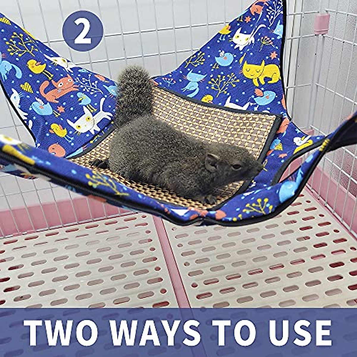 Oncpcare Hanging Hamster Rat Hammock Tent Guinea Pig Bed Nest House Chinchilla Hideout Rat Toys Cage Accessories for Small Animals Sugar Gliders