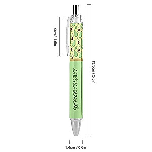 Personalized Custom Green Fruit Avocado Pens with Stylus Tip, Customized Engraving Ballpoint Pens with Name Massage Text Logo, Gift Ideas for School Office Business Birthday Graduation Anniversaries C
