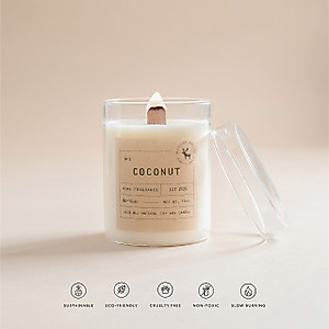 MONDAY MOOSE Scented Candle, 11oz All-Natural Soy Wax Wood Wick Candle Glass Jar with Essential Oils for Home, Mom, Women, Birthday Gift (Orange, Large Jar)