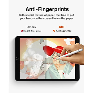 KCT 3 PACK Paperfeel Screen Protector Compatible with iPad 9th/8th/7th Generation (2021/2020/2019) 10.2 Inch, Clear View, Matte Film for Drawing Anti Slip/Scratch Resistant/Bubbles Free