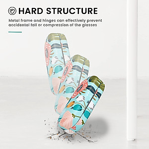 molshine Hard Shell Sunglasses Case,Classic Large Glasses Case for Women Men,Sunglass Eyeglasses (Green)