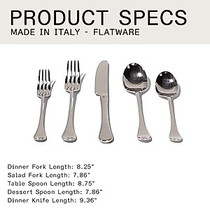 Made In Cookware - Flatware Set - 4 Place Settings (20 Piece Set) - Crafted In Italy