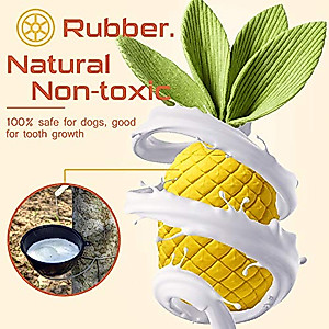 Sugelary Squeaky Dog Toys for Aggressive Chewer Large Medium Breed Dog, Indestructible Tough Durable Dog Chew Toys with Natural Rubber