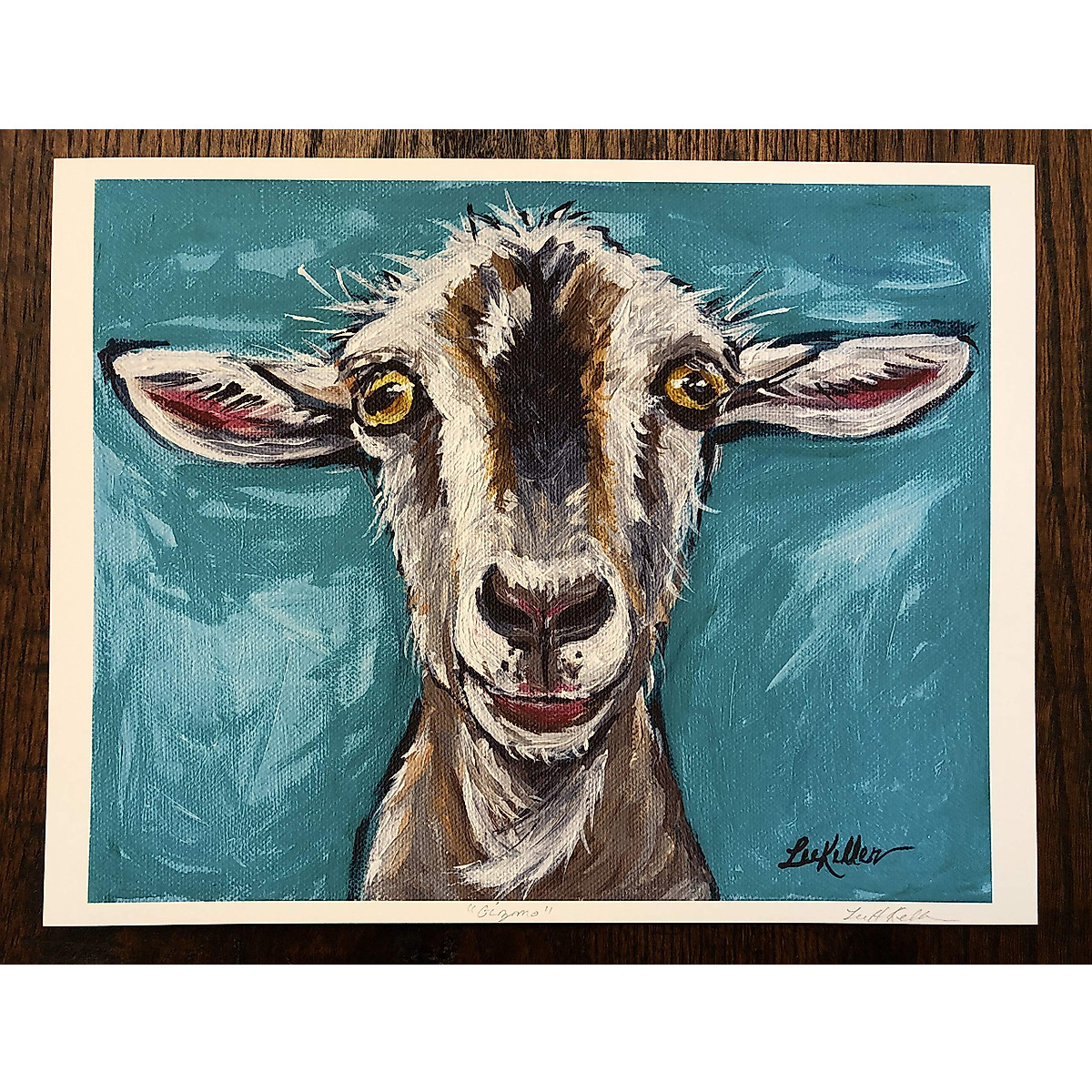 Goat art Print, Gizmo' Goat lover gift, Goat decor