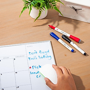 U Brands Magnetic Dry Erase Board Eraser, Felt Bottom Surface, 4.5 x 2.25 x 1 Inches - 581U04-16