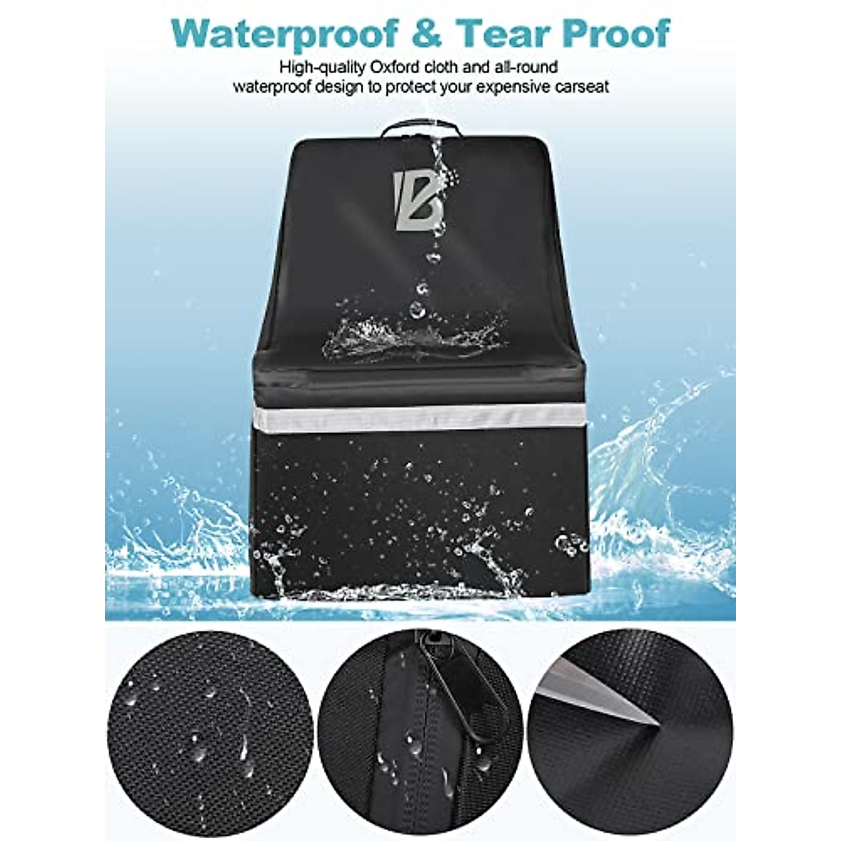 Car Seat Bags for Air Travel, Heavy Duty Carseat Travel Bag for Airplane, Gate Check Bag for Car Seats, Waterproof Large Backpack, Carseat Travel Cover - Baby/Toddler Travel Essentials for Flying