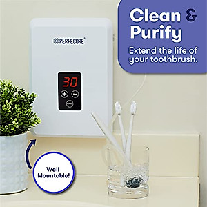 Perfecore Water Ozonator - Odor Eliminator and Fresh Water Machine w/Diffuser Stones and Timer - For Home, Kitchen, Fruits & Vegetables - 600 mg/Hour﻿