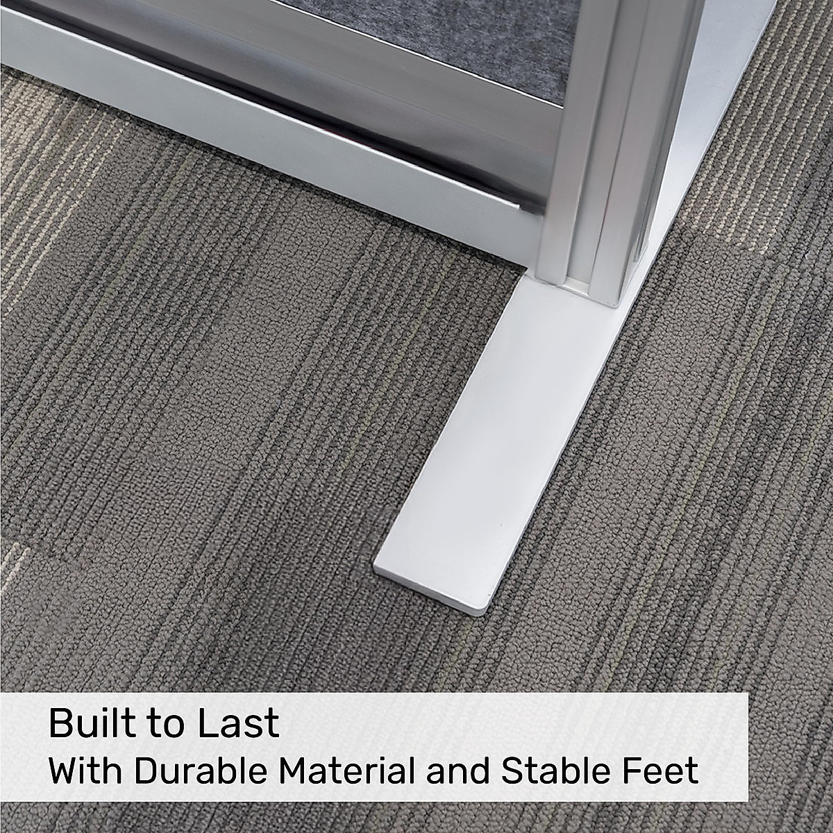 Stand Up Desk Store ReFocus Modular and Expandable Office Partition Wall System (70" W x 70" H Freestanding Divider Wall)