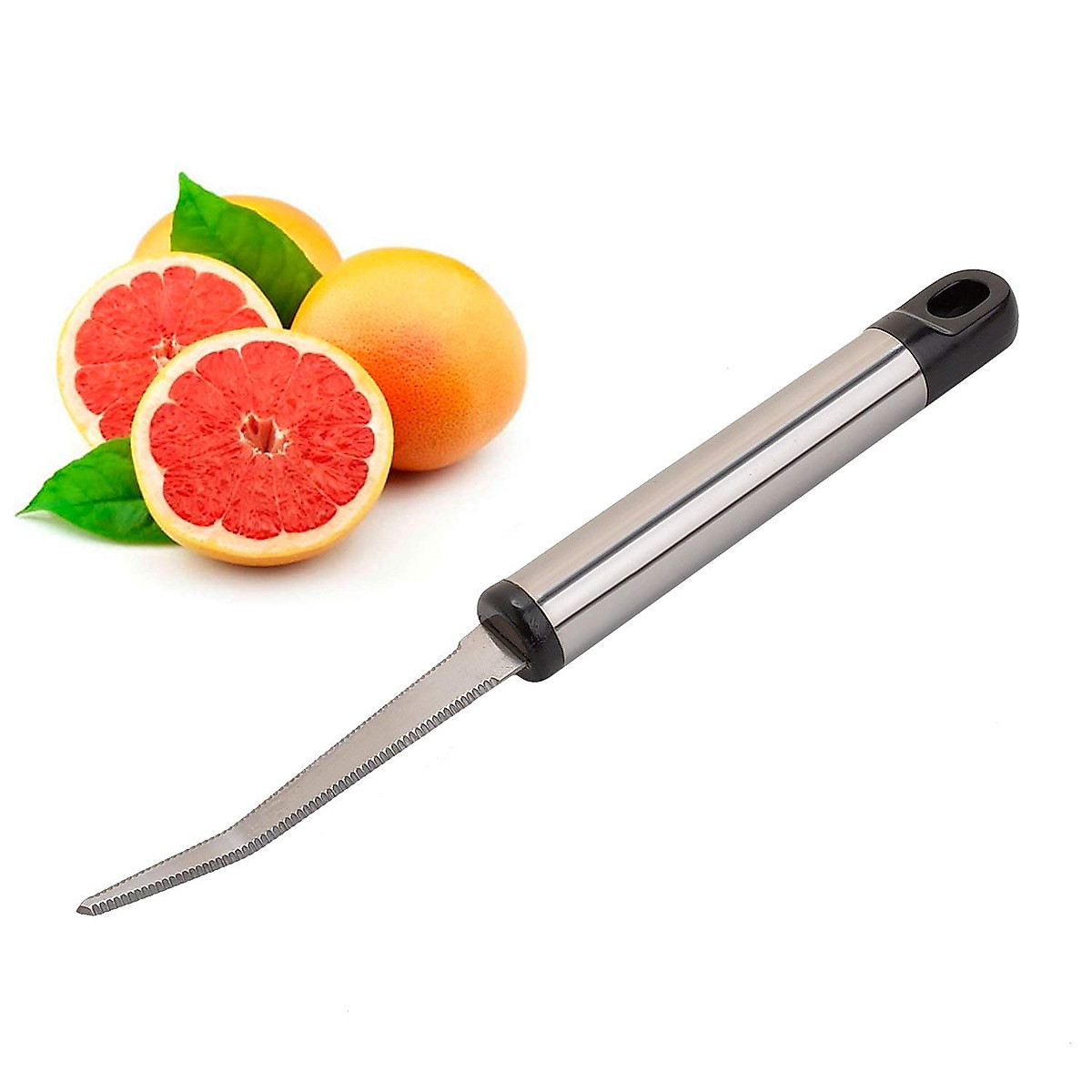 Grapefruit Spoons, JUSTDOLIFE Grapefruit Dessert Spoons Stainless Steel Half Serrated Citrus Fruit Vintage Dessert Spoons Gift for Kitchen (5 Pack)