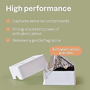 ATTITUDE Air Purifier with Activated Carbon Filter, Plant- and Mineral-Based Ingredients, Traps Pet Odors and Pollutants, Vegan and Cruelty-free, Lavender, 8 Ounces