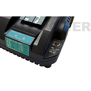 2pcs Replacement Battery for Makita BL1850B 18V LXT Lithium-ion (18V 5.0Ah),1pc Replacement Dual Switch Charger for Makita DC18RD DC18RC