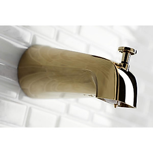 Kingston Brass K188A2 Designer Trimscape Showerscape 5-Inch Tub Spout with Diverter, Dual Function, Polished Brass