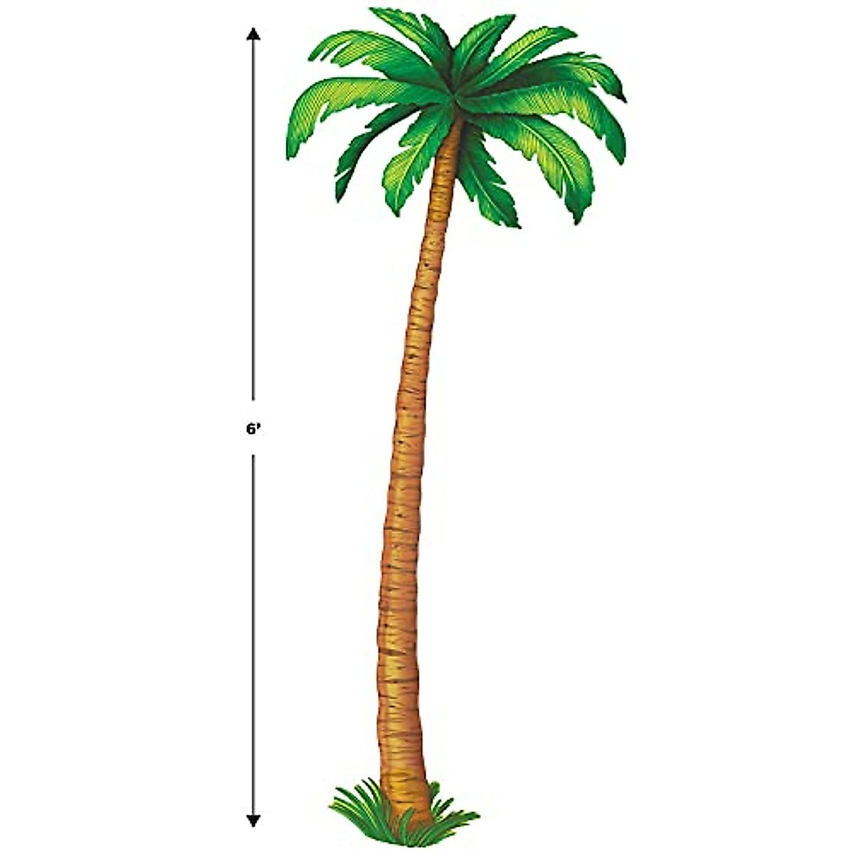 Beistle 2 Piece Durable Jointed Cardstock Paper Palm Trees Luau Birthday Decorations Summer Tropical Party Accessory Beach Theme Hawaiian Photo Prop Background