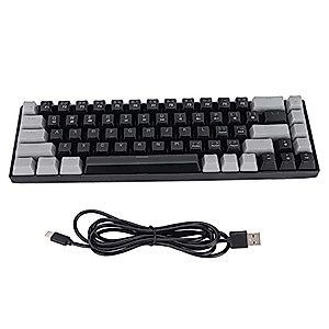 Mechanical Keyboard,68‑Key RGB Backlit Gaming Mechanical Keyboard,Support 20 Kinds of Super Dazzling Led Light Effects,Plug and Play,for General Desktop and Notebook Computers(Black (Green Shaft))