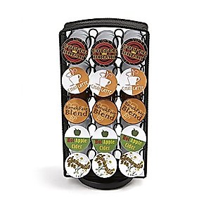 Mind Reader Carousel Coffee Pod Holder, 3.5 x 6.5 x 12, Black