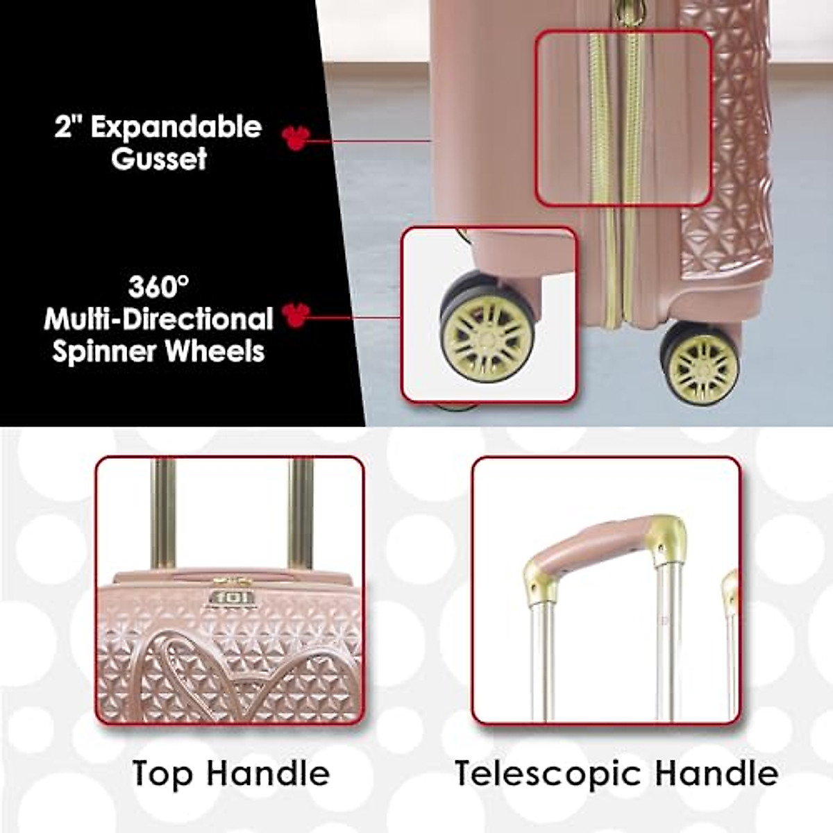 FUL Carry-On 21-Inch, Rose Gold, Carry-On 21-Inch