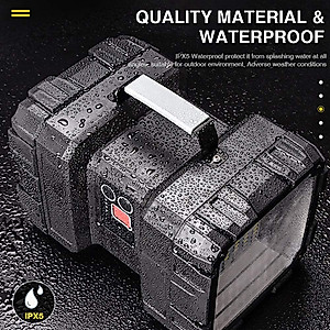 LED Spotlight Flashlight,Rechargeable Flashlight 4000LM 10000mAh High-Powered Spotlight Flashlight Searchlight Camping 3+4 Lights Modes LED Handheld Flashlight Waterproof as a Power Bank