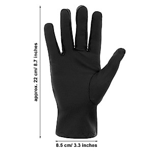 Sumind 3 Pairs Wrist Length Gloves Women Short Satin Gloves Opera Short Gloves for 1920s Wedding Party (Black 2)
