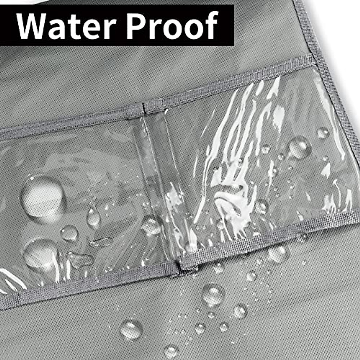 FGSAEOR 5-Shelf Over The Door Hanging Organizer, Closet Organizers and Wall Mount Storage with Clear PVC Window Pocket & 2 Hooks for Nursery Closet Storage, Pantry, Bedroom, Baby Diapers (1Pack-Grey)