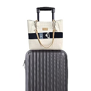 Bylion 2-in-1 Travel Belt for Luggage, Luggage Straps for Add a Bag Adjustable Suitcase Straps with Alloy Buckle Elastic Bungees Belt Hands-Free for Airport, Personalized Travel Accessories (Black)