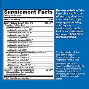 Nature’s Way Fortify Optima Daily Probiotic, 35 Billion CFU, 15 Strains, Prebiotic, 30 Capsules (Pack of 2)