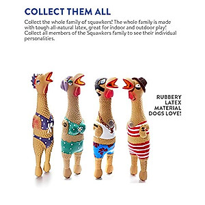 Charming Pet Squawkers Earl Latex Rubber Chicken Interactive Dog Toy, Large