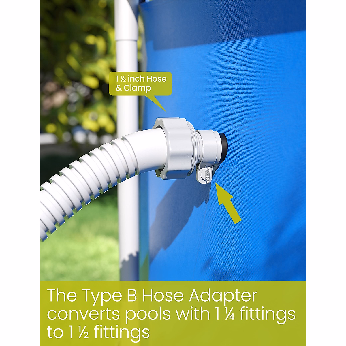 SUMMERBUDDY Above Ground Pool Parts, Replacement Pool Pump Part with Plunger Valve, 1.5" Outlet Strainer & Inlet Nozzle, Pool Hose Adapter for Sand Pump (Style 2)